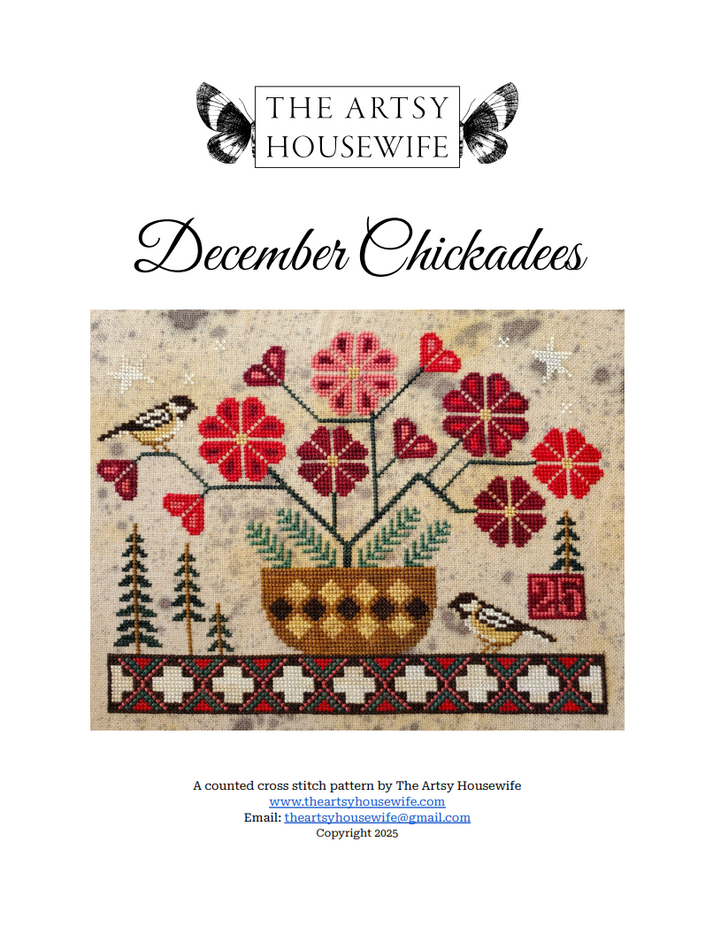 December Chickadees (PDF CHART) – The Artsy Housewife
